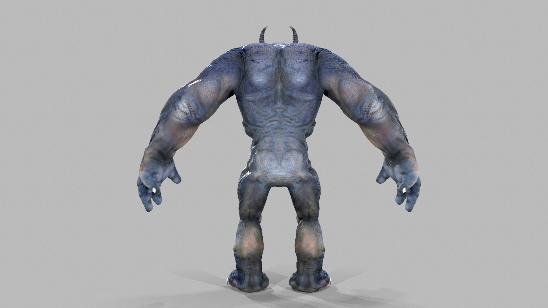 3D model Big Monster with Horns VR / AR / low-poly | CGTrader