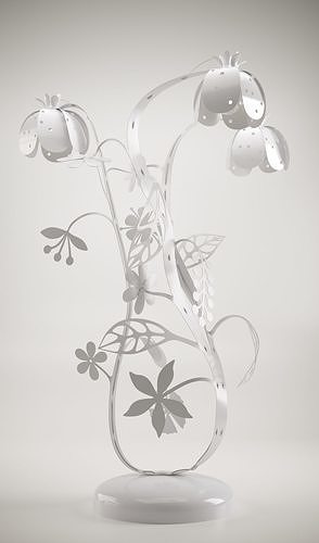 Flowers Table Lamp 3D model | CGTrader