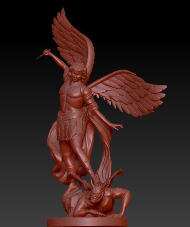 Saint Michael Statue 3D model | CGTrader