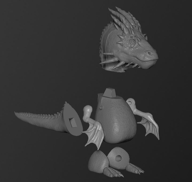 3D Printable Dragon 3D model 3D printable | CGTrader