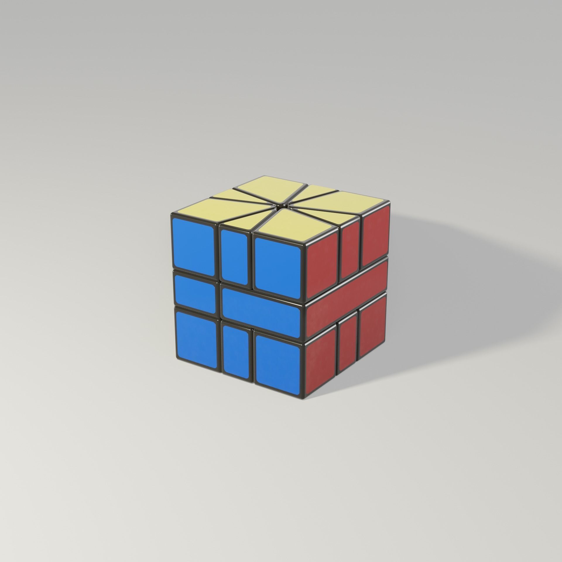Rubiks Cube Square 3D model | CGTrader