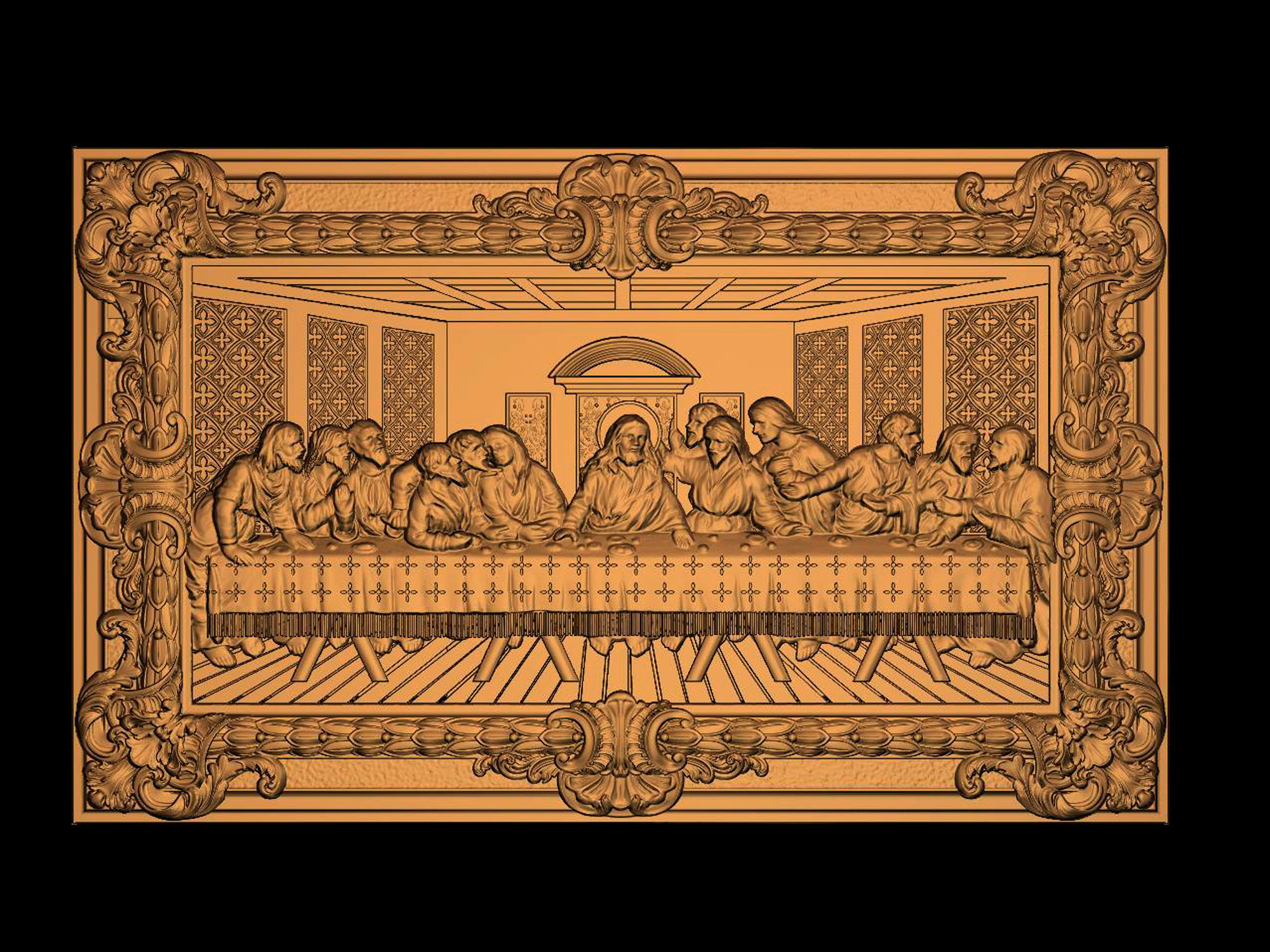 The Last Supper 3d model for cnc machines and 3d printers 3D model ...