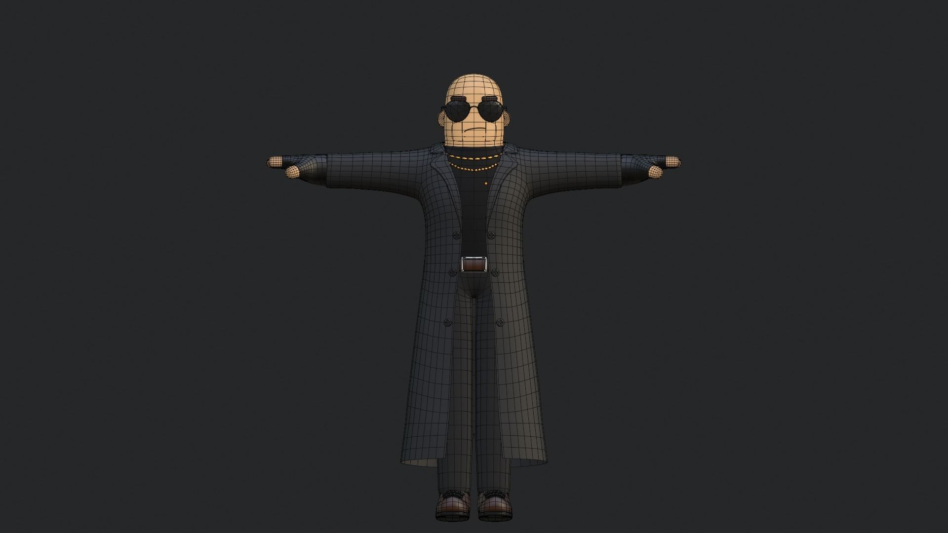 Minimal Gangster 3D Cartoon Character 3D model rigged | CGTrader