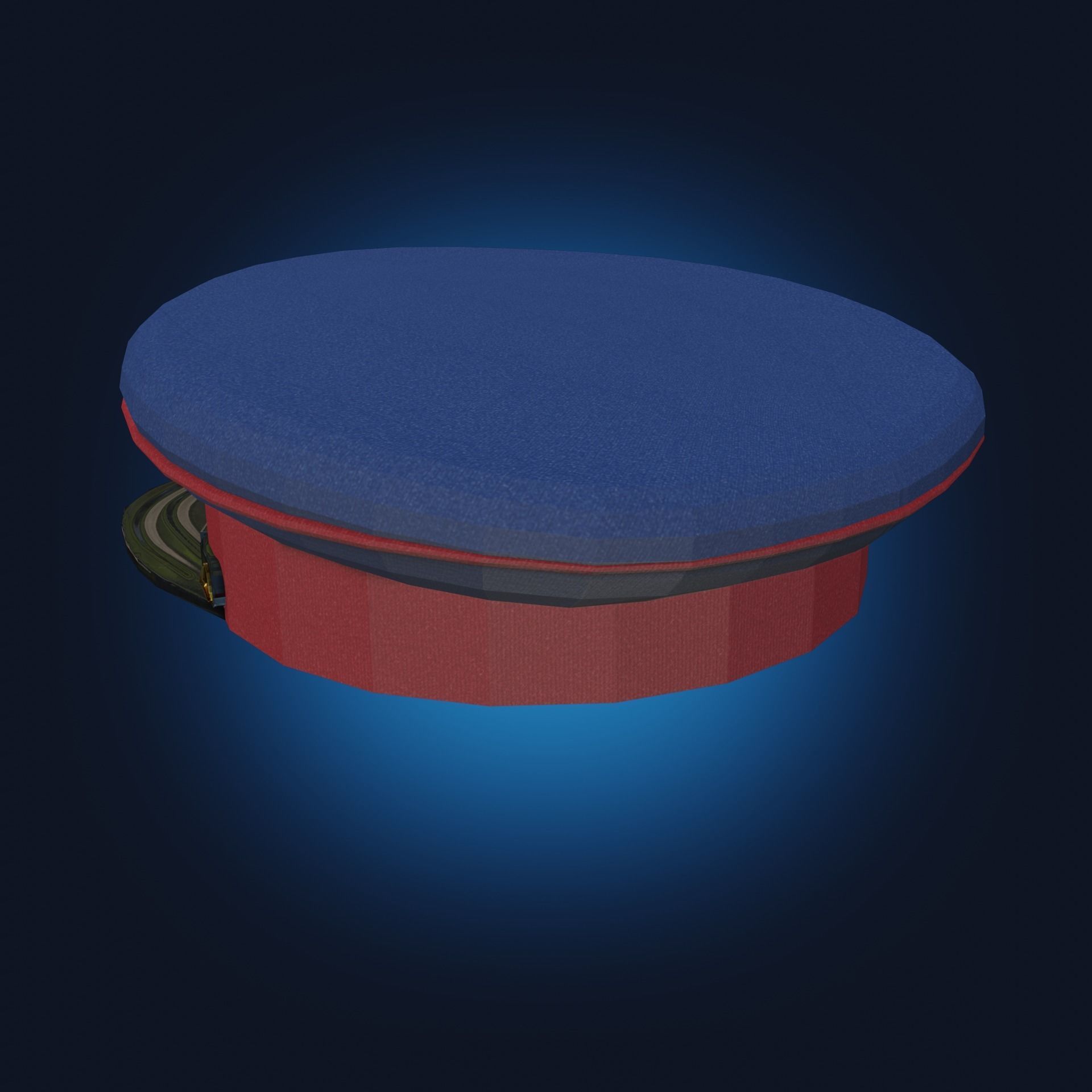 3D model Soviet NKVD solder cap PBR low-poly game ready VR / AR / low ...