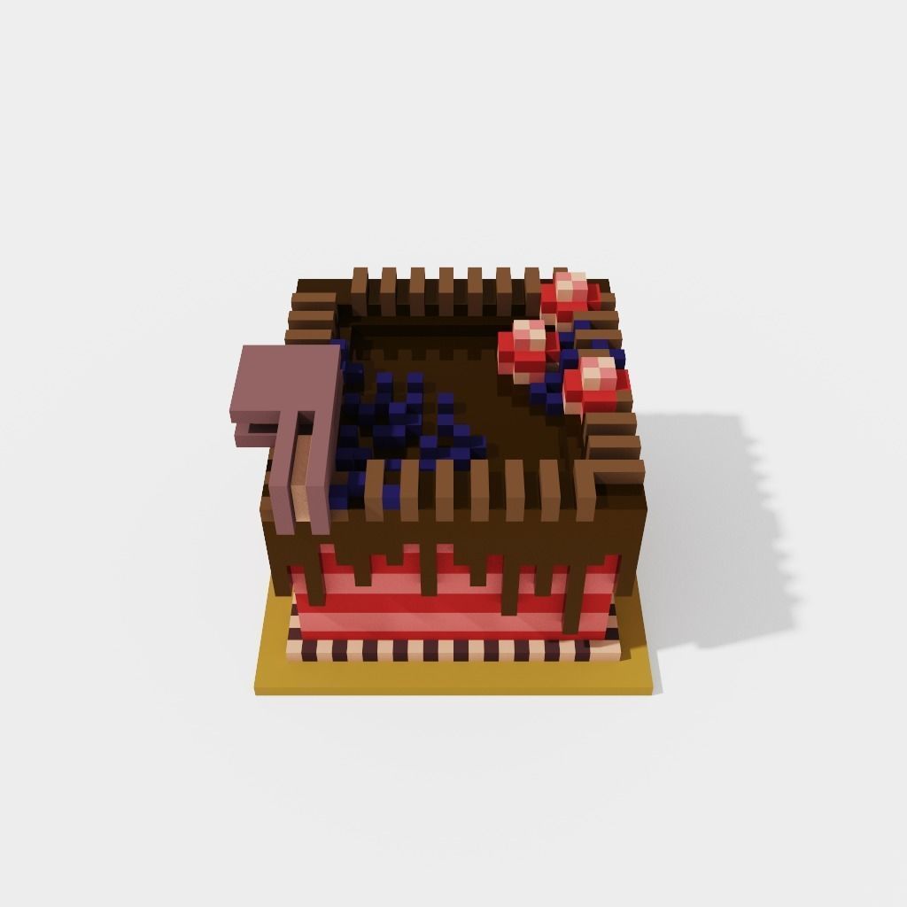 3D model Voxel Cake VR / AR / low-poly | CGTrader