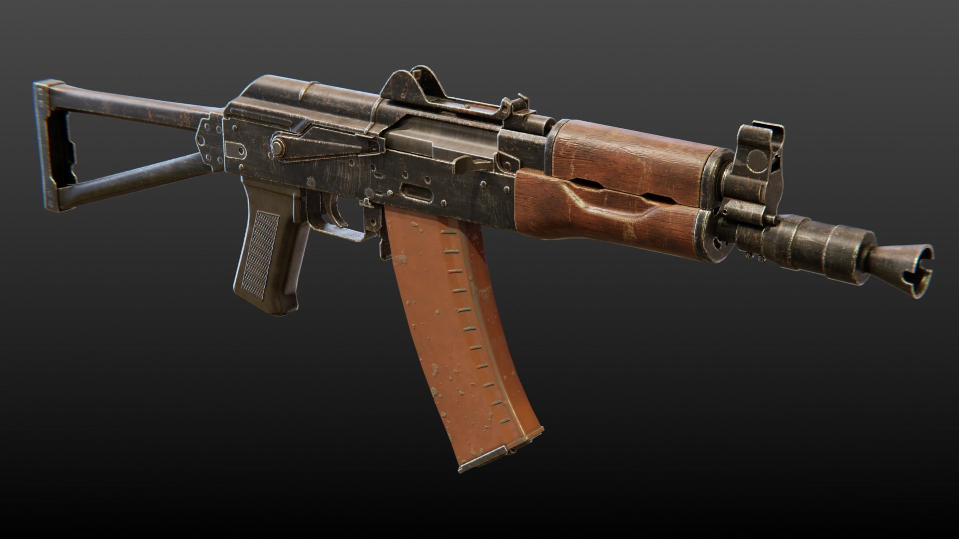 3D model AKS-74U Submachine Gun VR / AR / low-poly | CGTrader