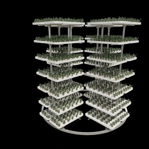 Vertical farm hydroponic 3D model | CGTrader