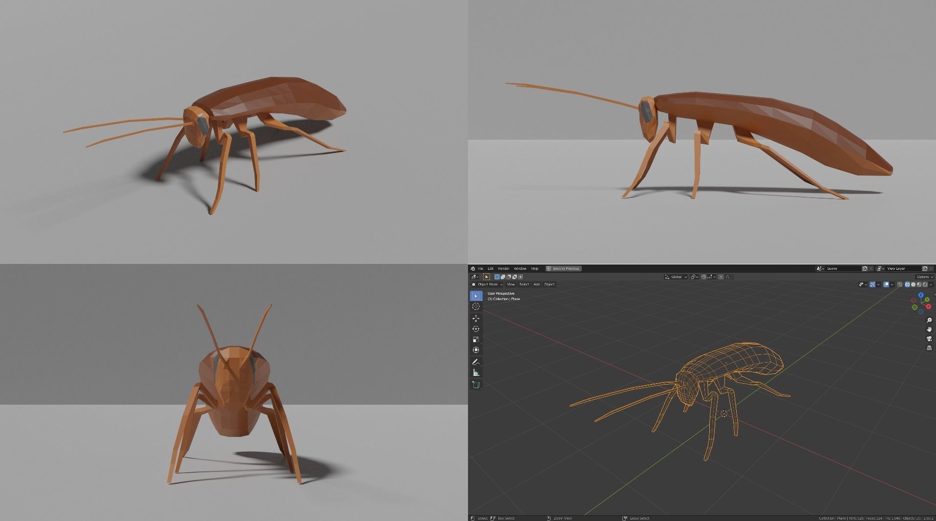 3D model Insects Pack VR / AR / low-poly | CGTrader