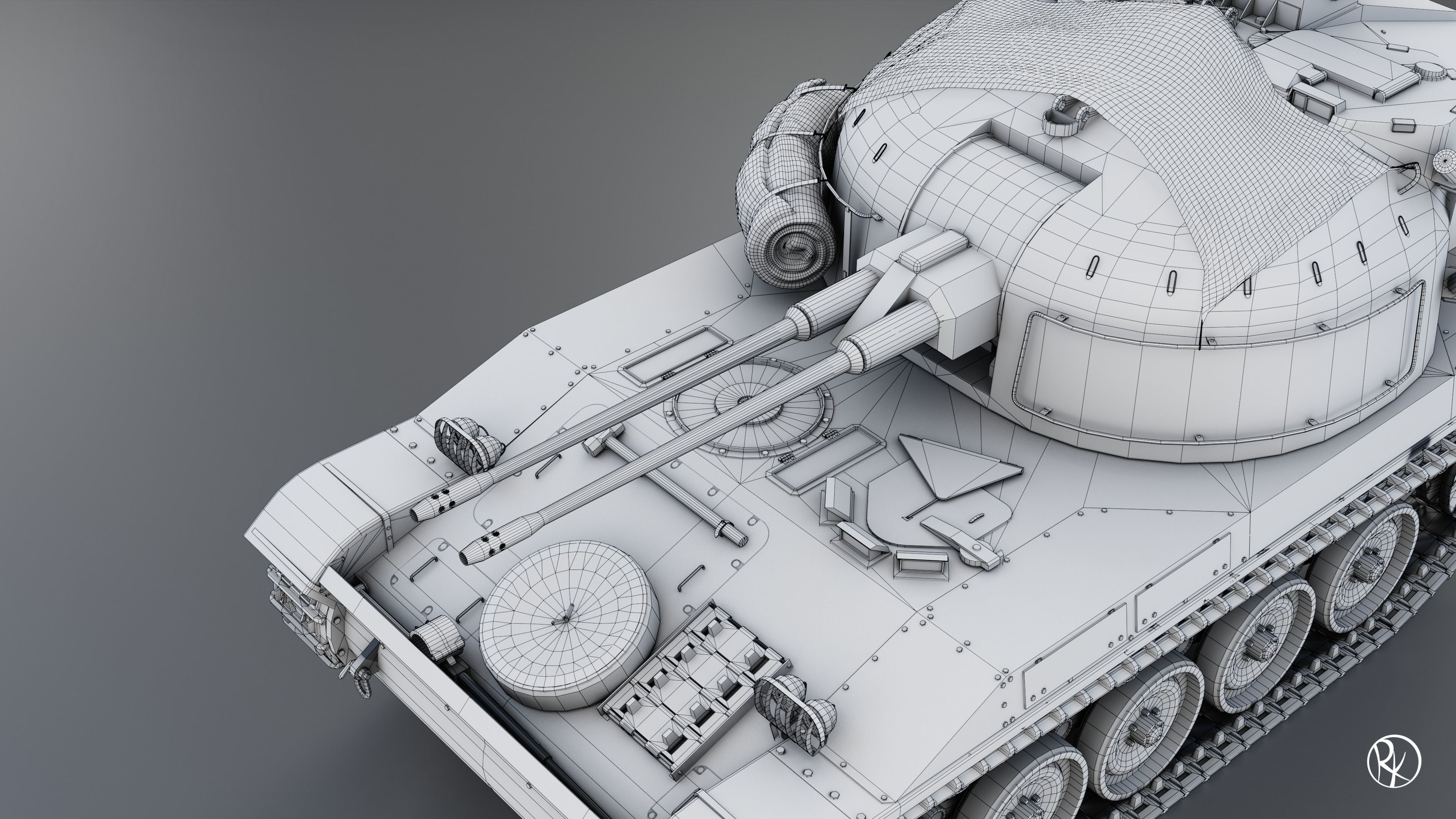 AMX-13 DCA PBR Model 3D model | CGTrader