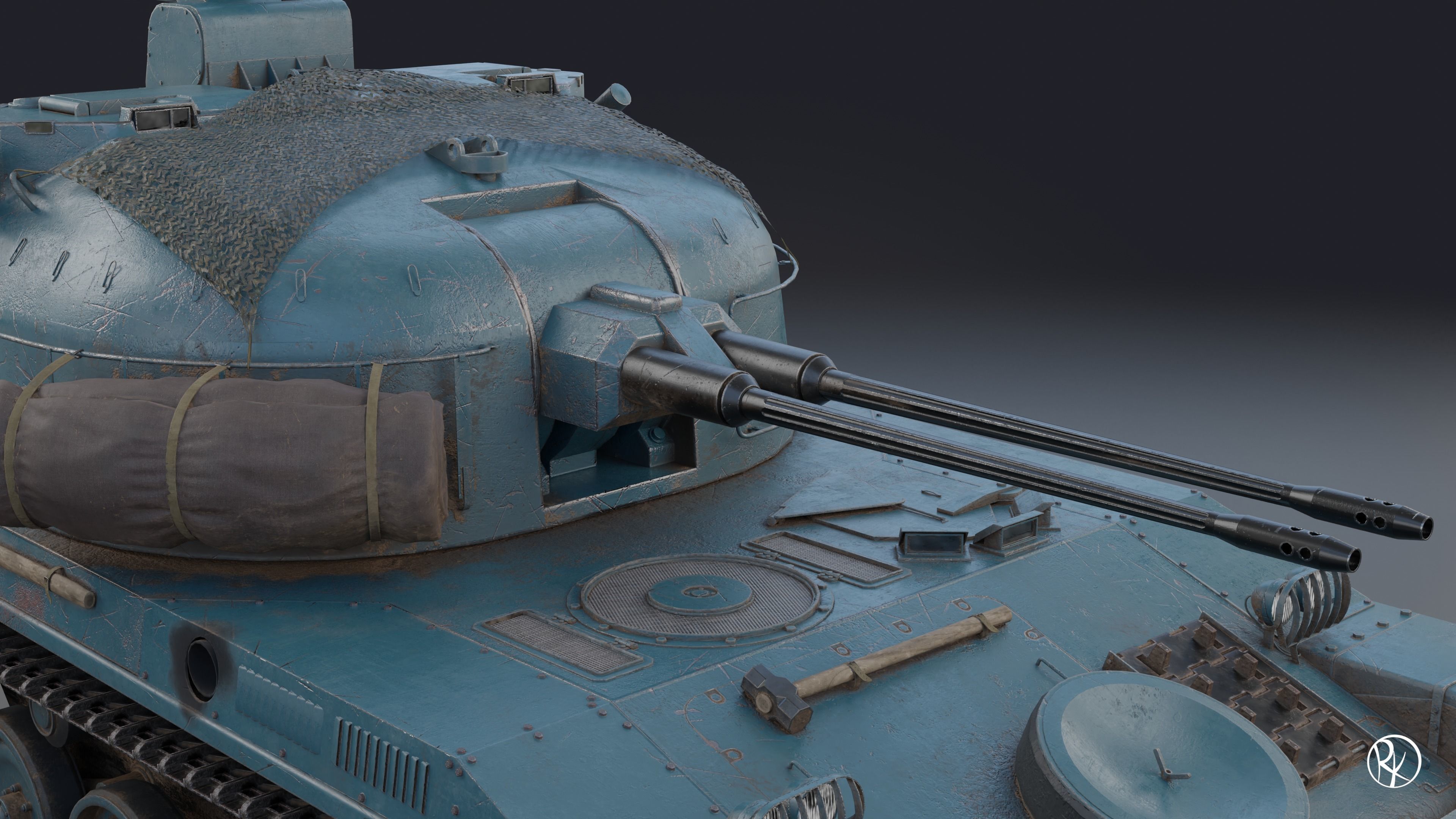 AMX-13 DCA PBR Model 3D model | CGTrader