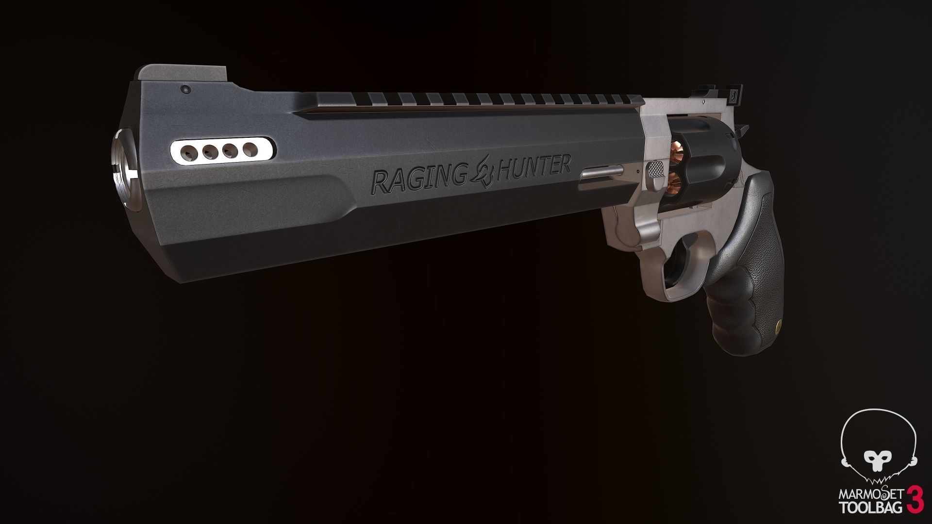 3D model Taurus Raging Hunter Revolver 44 Mag VR / AR / low-poly | CGTrader