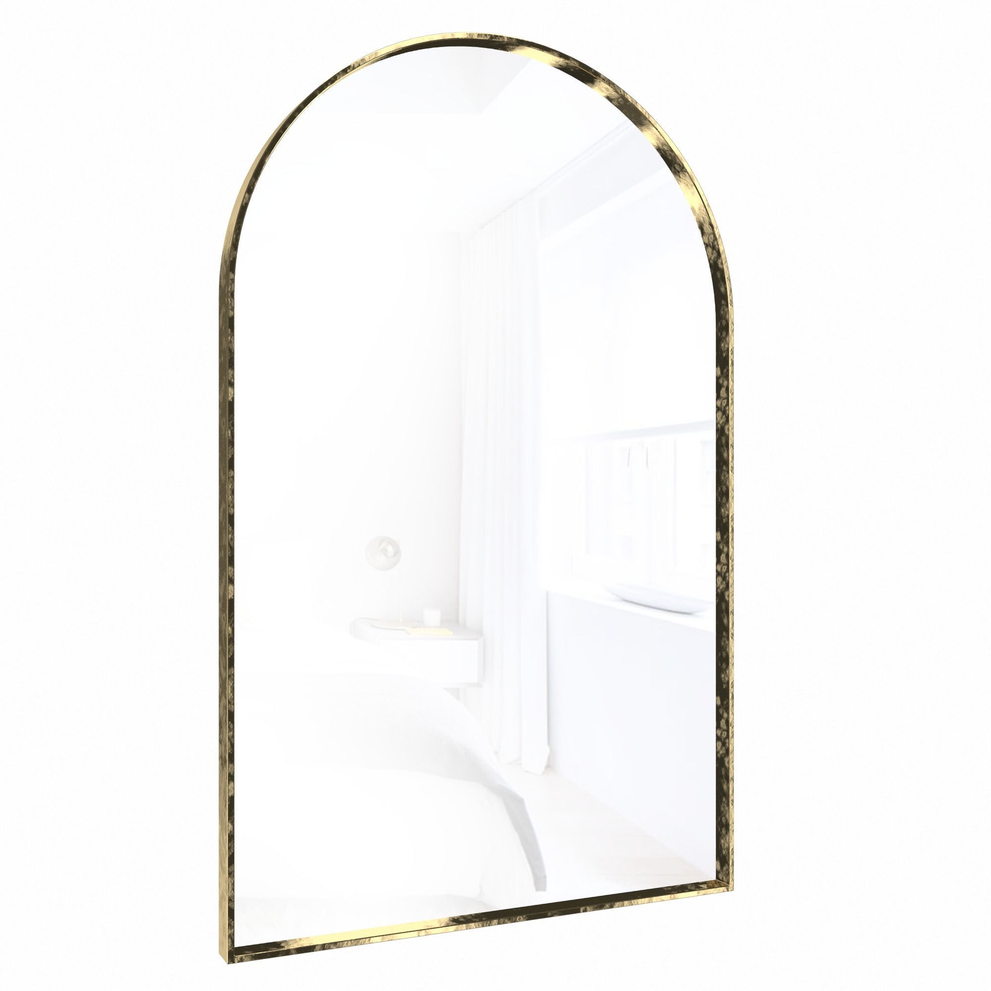 Arch-shaped mirror in a brass Archet frame 3D model | CGTrader