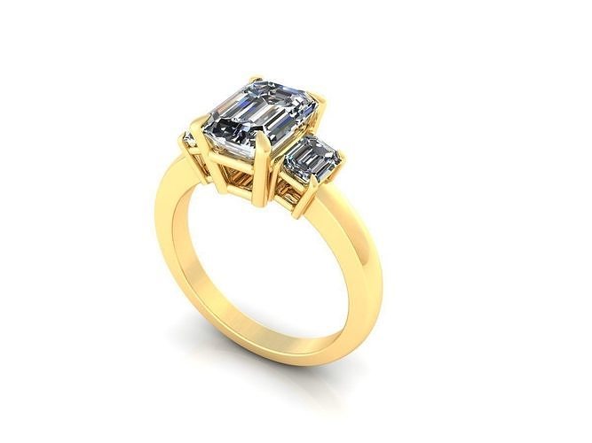 Elizabeth Reim Diamond Ring 3D1 3D model 3D printable | CGTrader