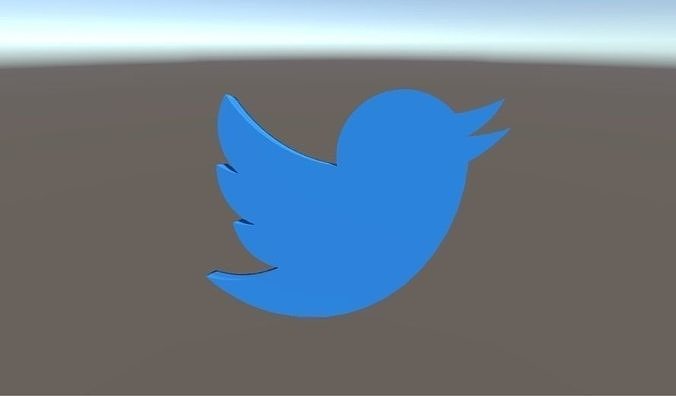 Twitter 3D logo 3D model | CGTrader
