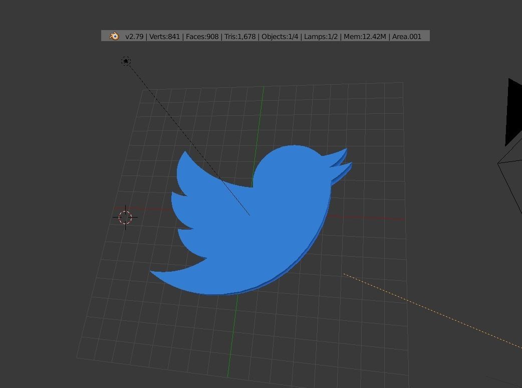 Twitter 3D logo 3D model | CGTrader