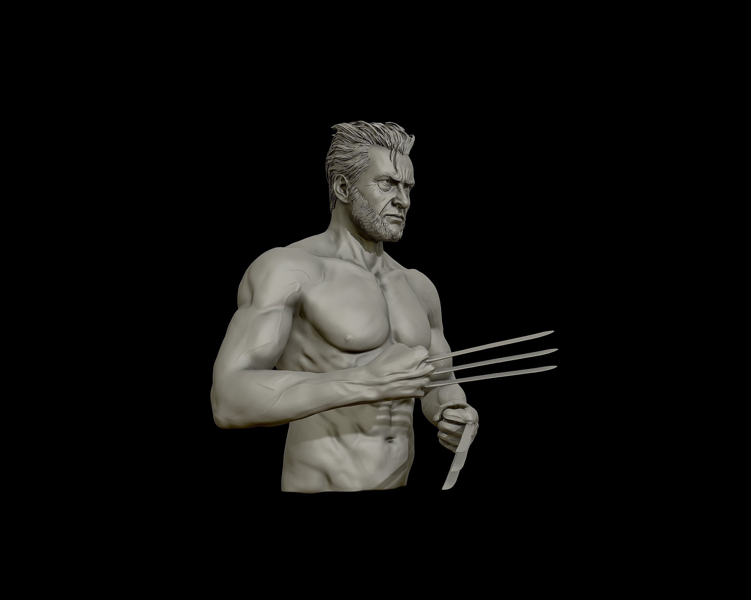 Hugh Jackman as Wolverine 3D model 3D printable | CGTrader