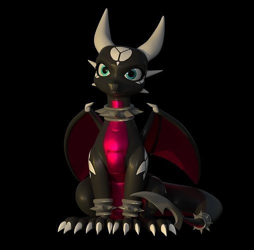Cute Cynder Model 3D model animated rigged | CGTrader