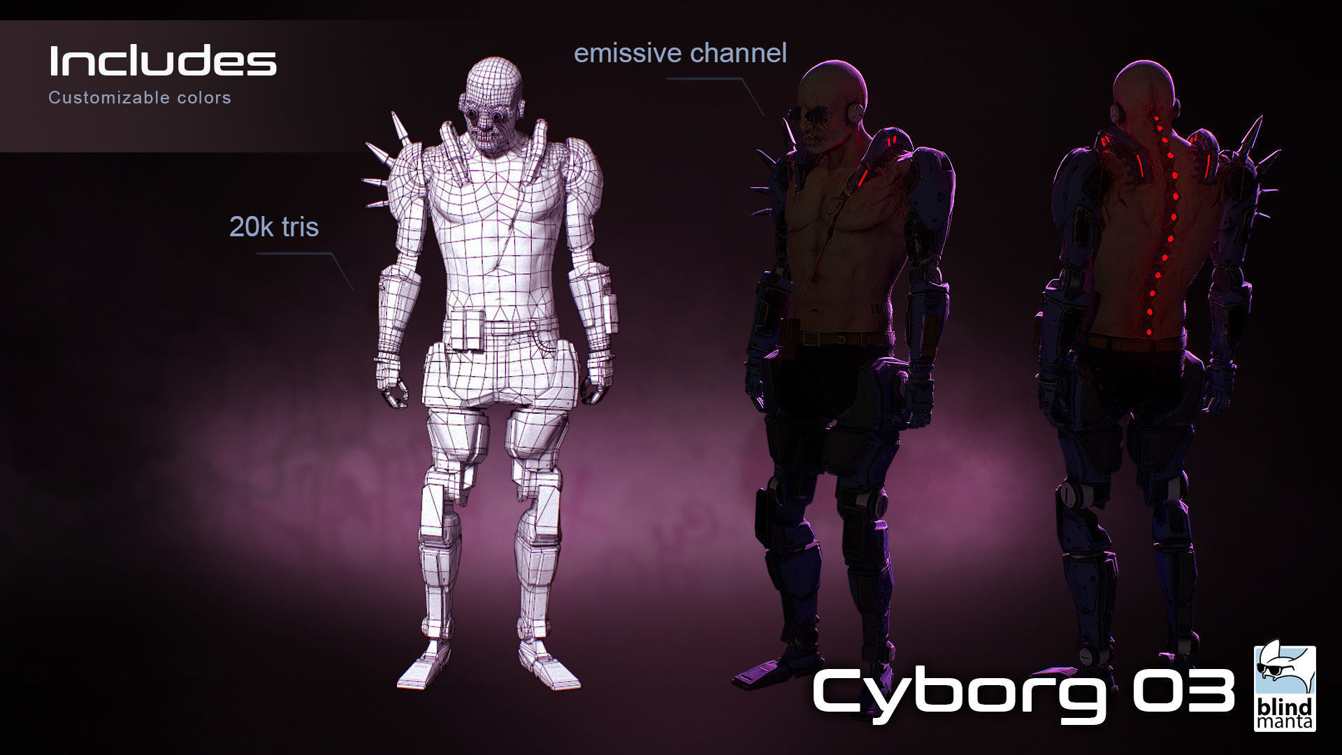 3D model Cyborg 03 VR / AR / low-poly | CGTrader