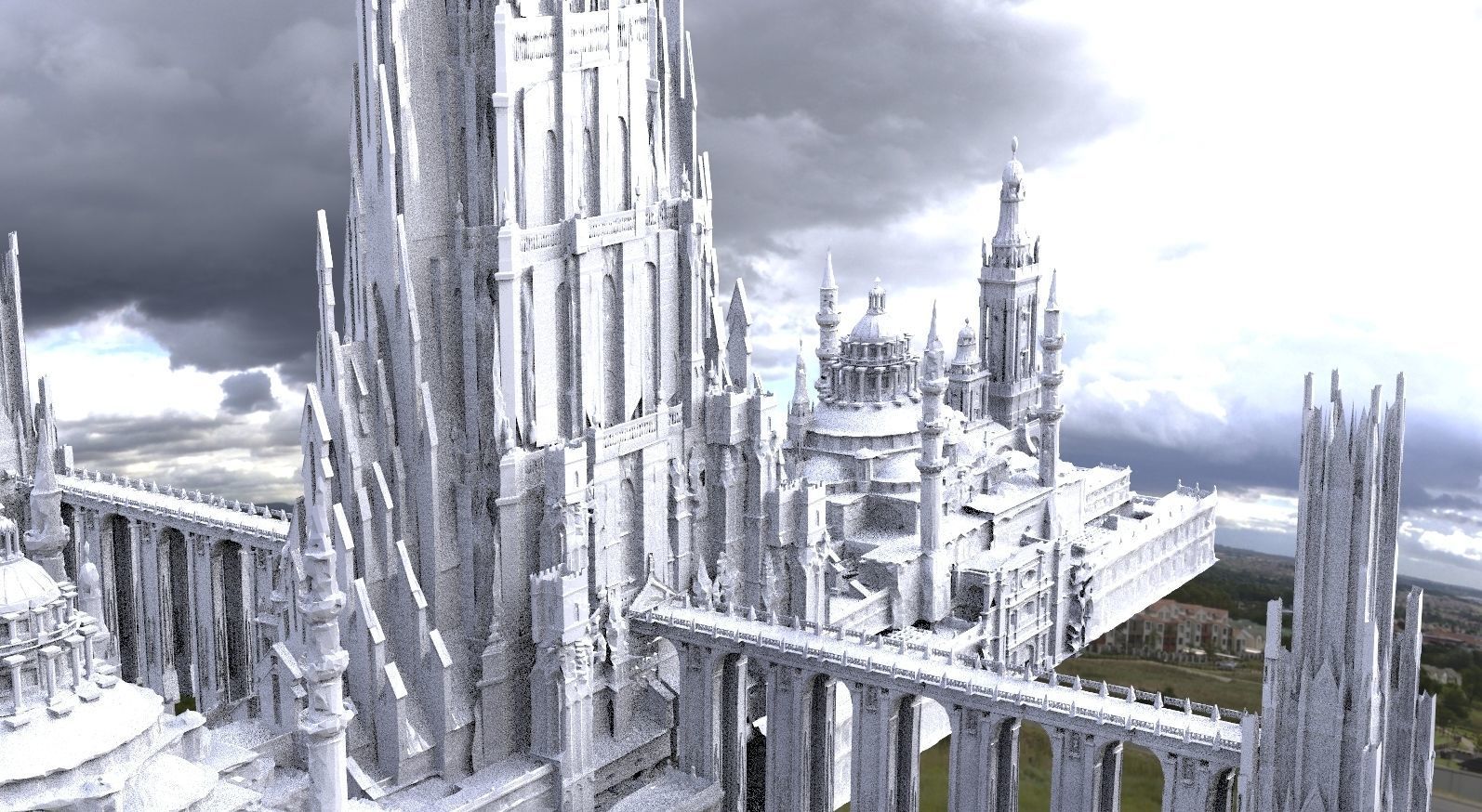 Asgard Bifrost Splendid tower advanced complex 3D model | CGTrader