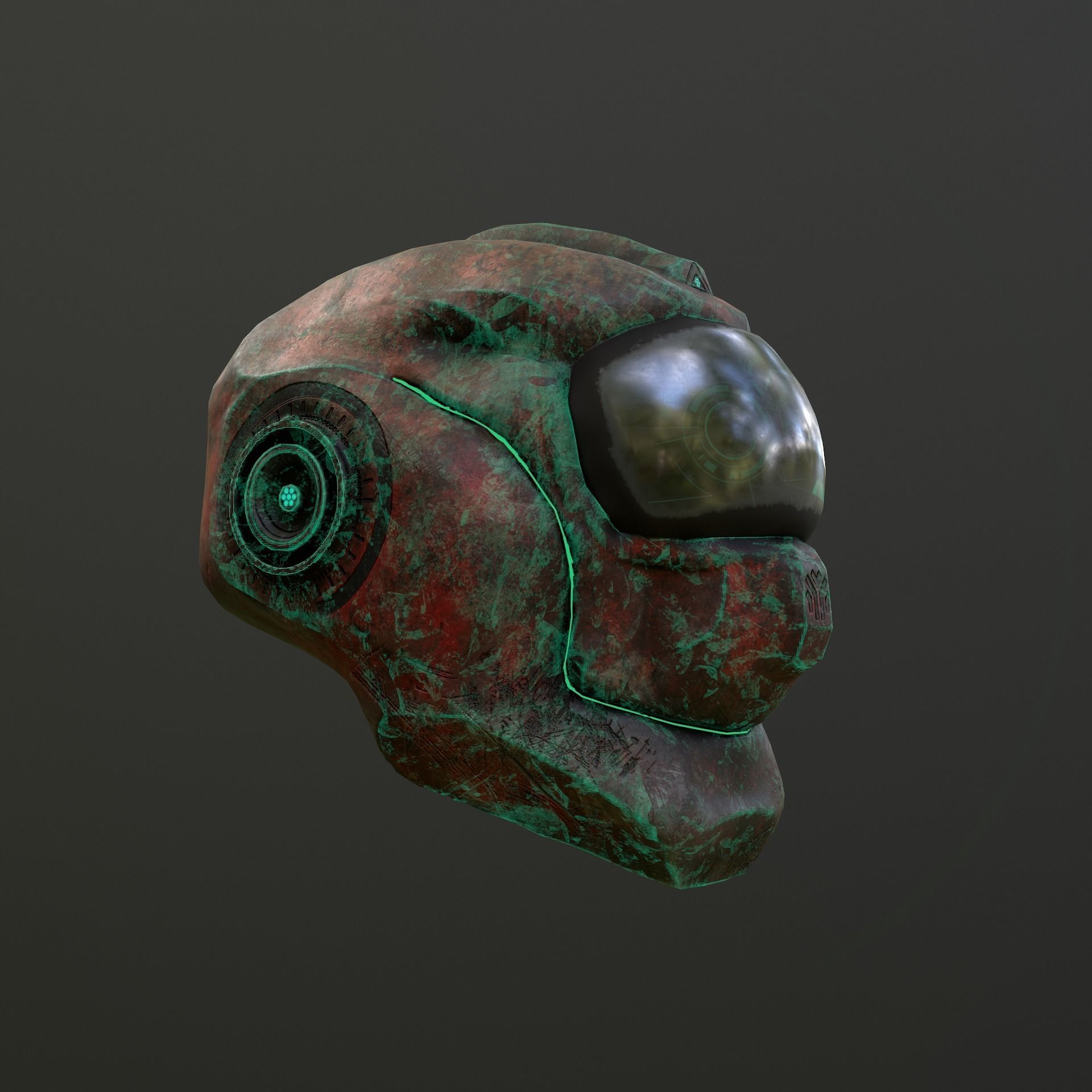 3D model Sci-Fi Alien Helmet VR / AR / low-poly | CGTrader