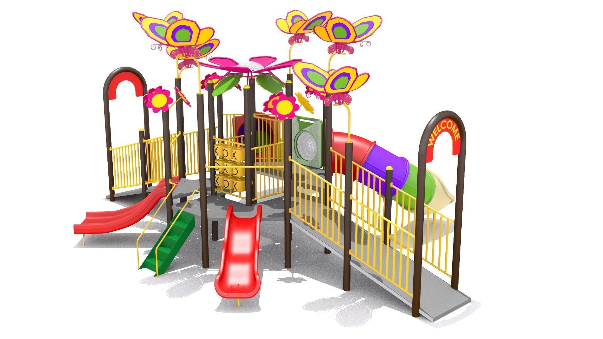 Flora Butterfly Playground 3D model | CGTrader