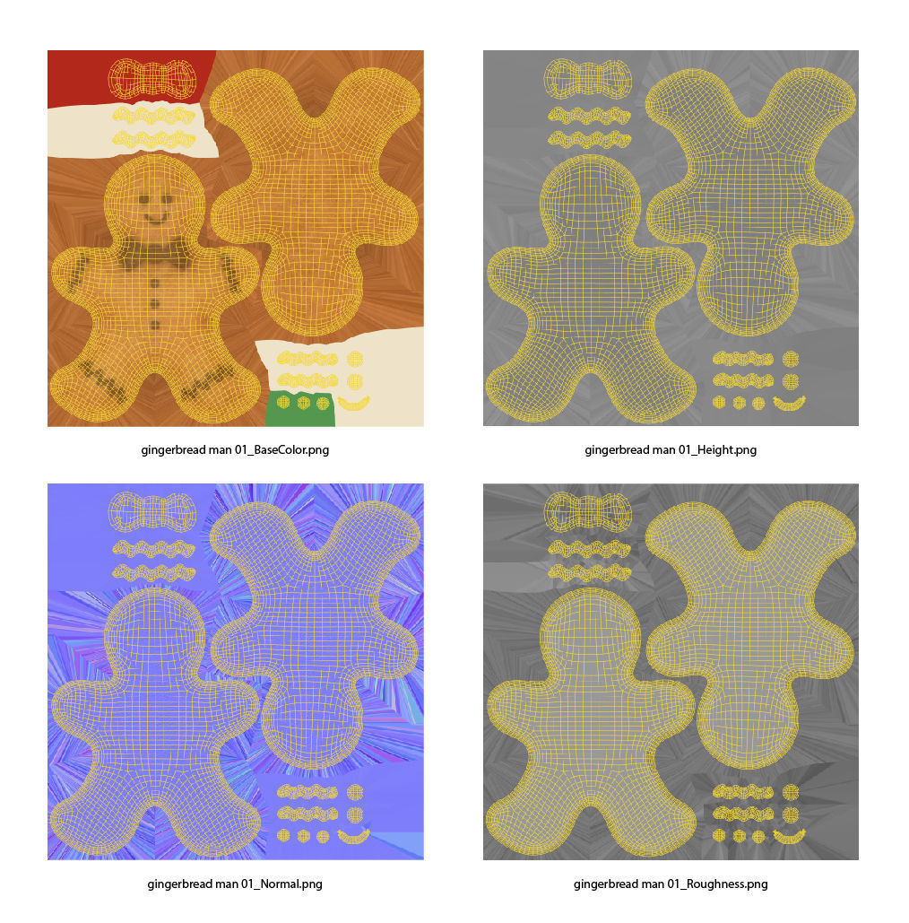 Gingerbread man 3D model | CGTrader