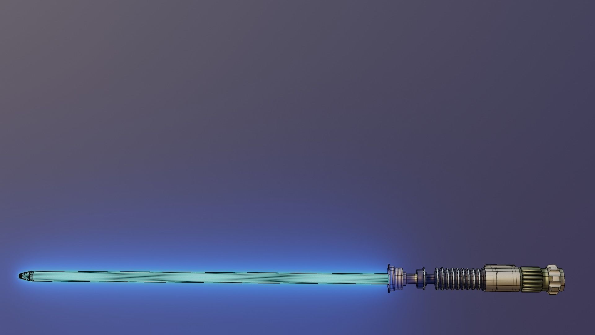 3D model Skywalkers Lightsaber created in a 3D Blender VR / AR / low ...