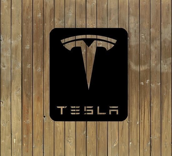 Tesla logo STL file 3D model 3D printable | CGTrader