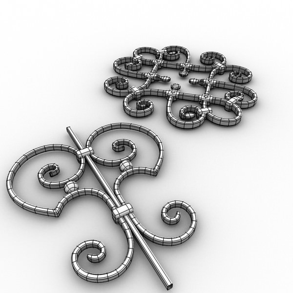 Wrought iron elements collection 3D model | CGTrader