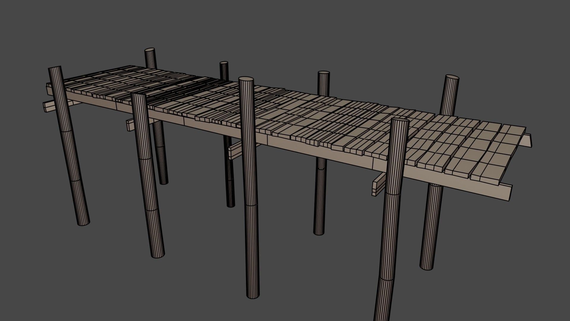 3D model Medieval Wooden Old Dock VR / AR / low-poly | CGTrader