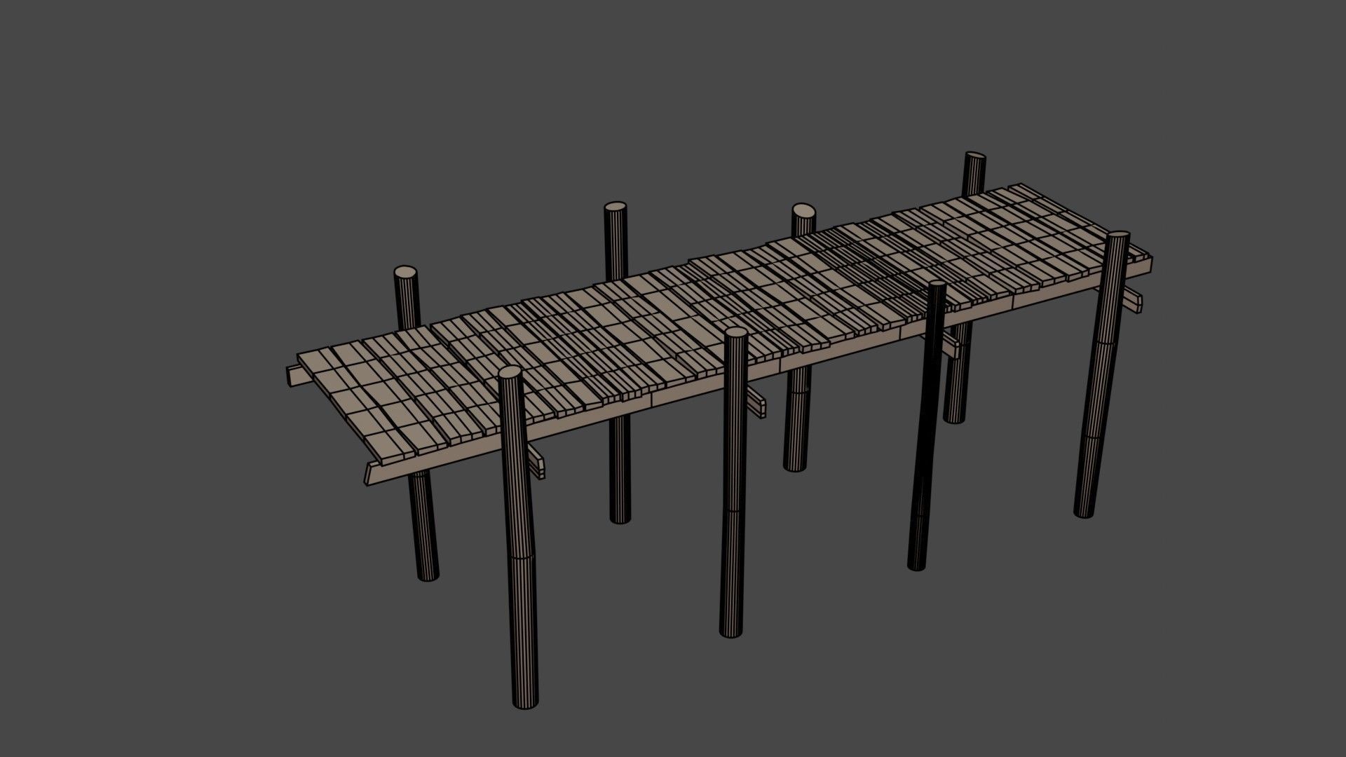 3D model Medieval Wooden Old Dock VR / AR / low-poly | CGTrader