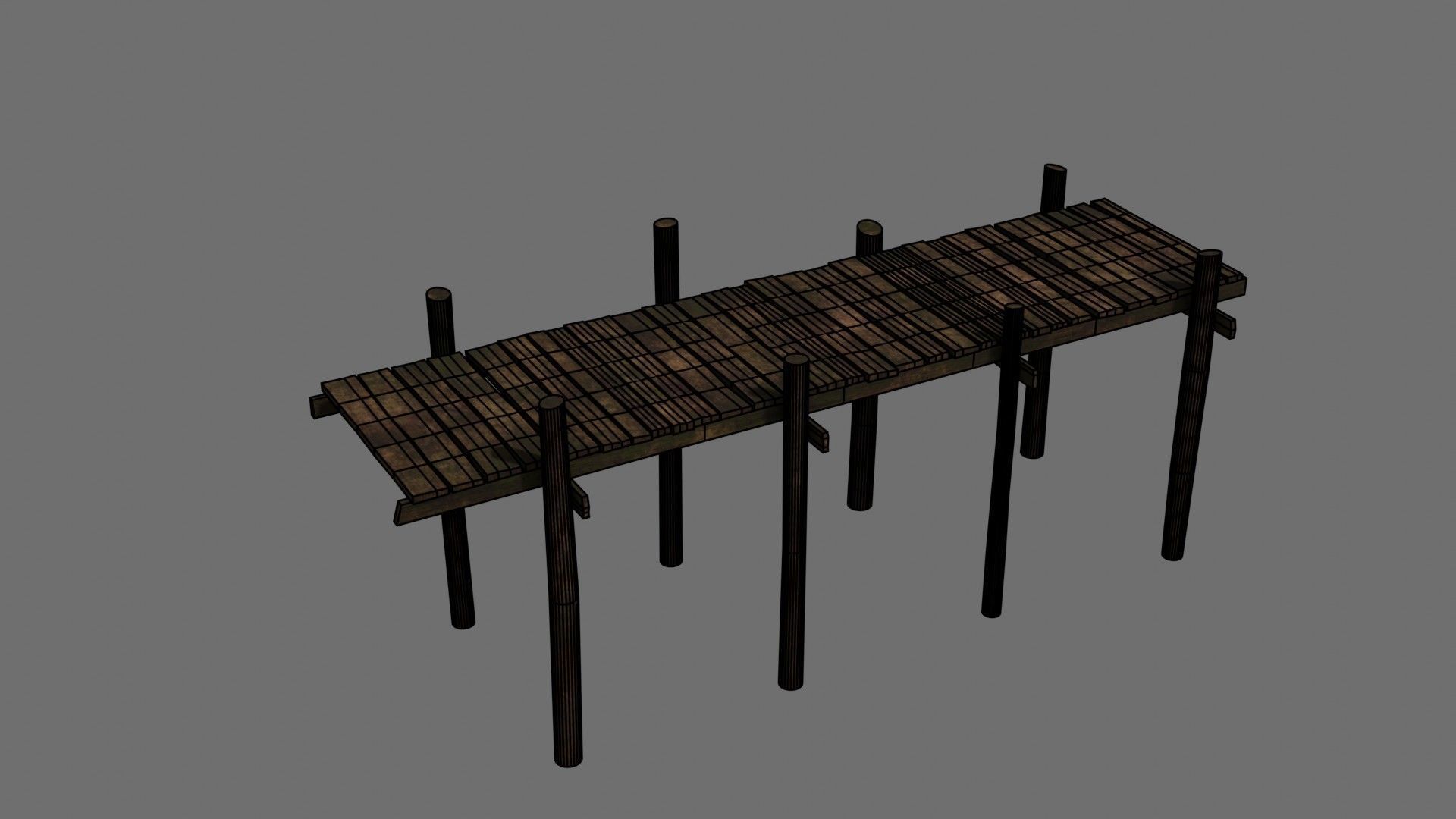 3D model Medieval Wooden Old Dock VR / AR / low-poly | CGTrader