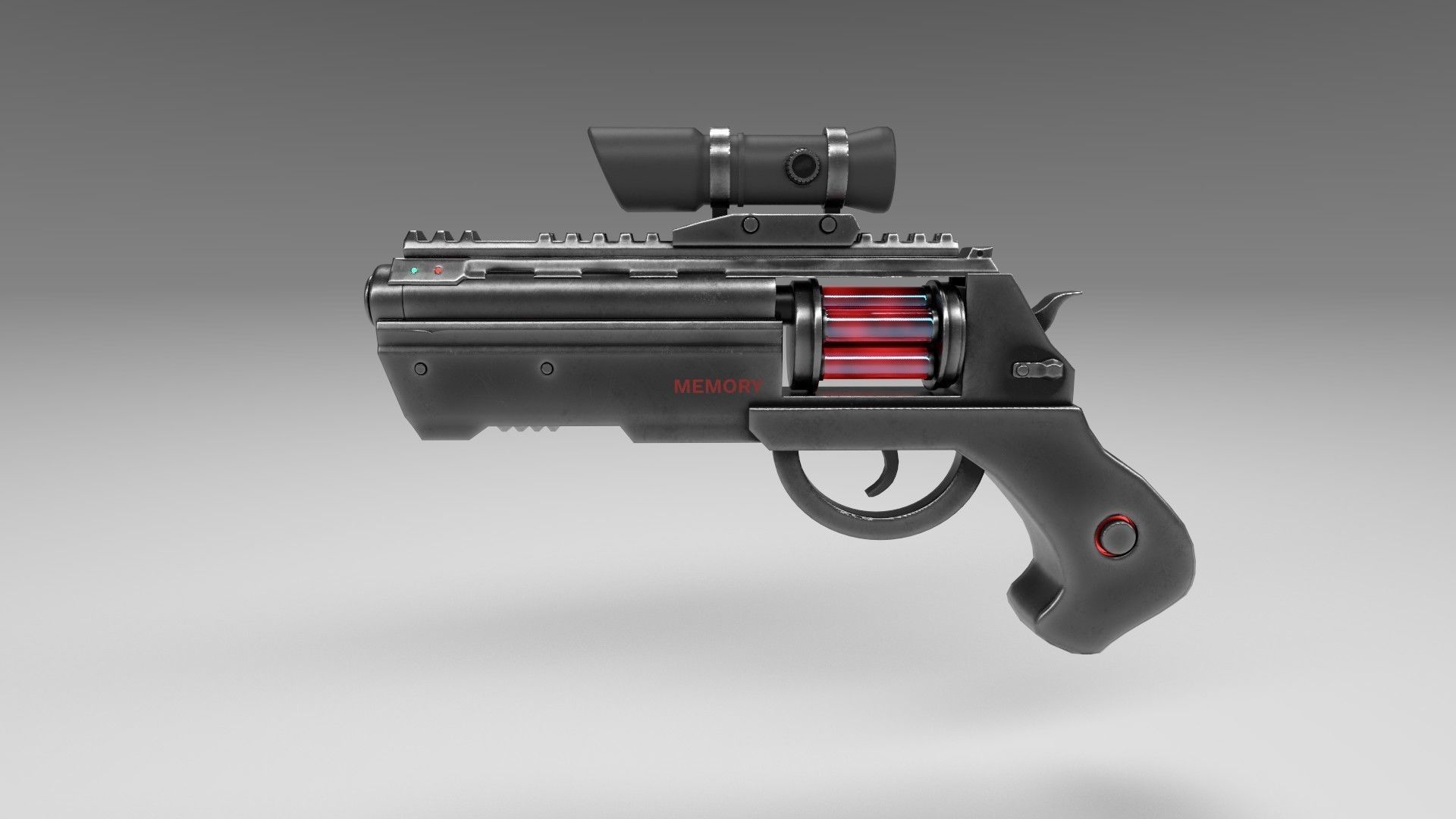 3D model Futuristic revolver VR / AR / low-poly | CGTrader