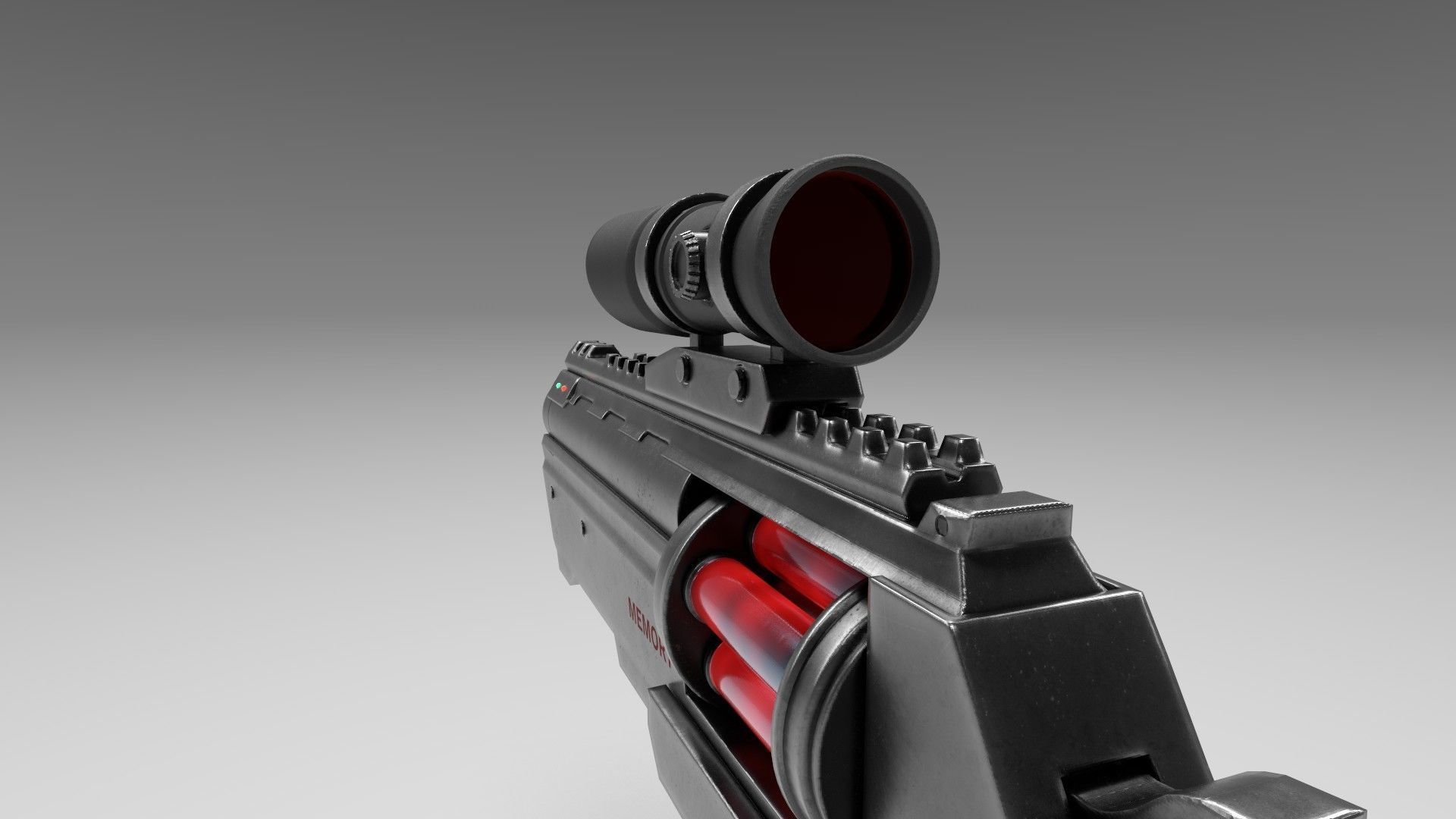 3D model Futuristic revolver VR / AR / low-poly | CGTrader