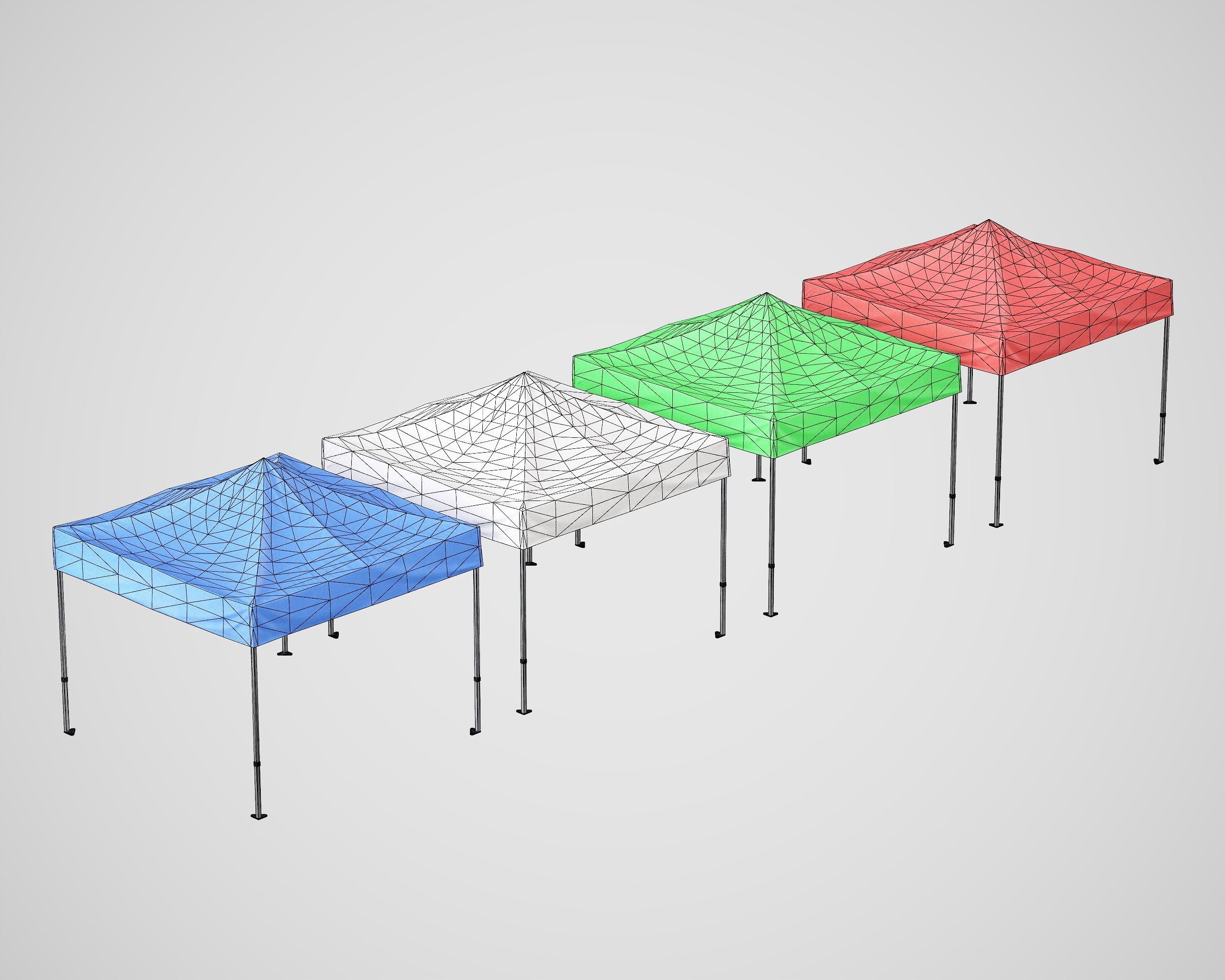 3D model Folding Canopy Tent VR / AR / low-poly | CGTrader