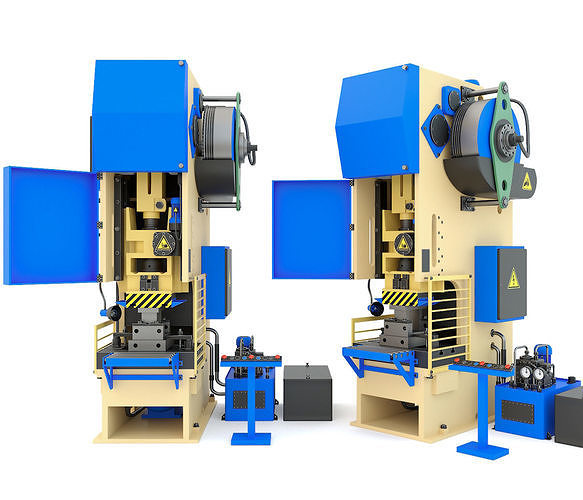 Industrial mechanical press-stamping machine tool KV2132 3D model ...