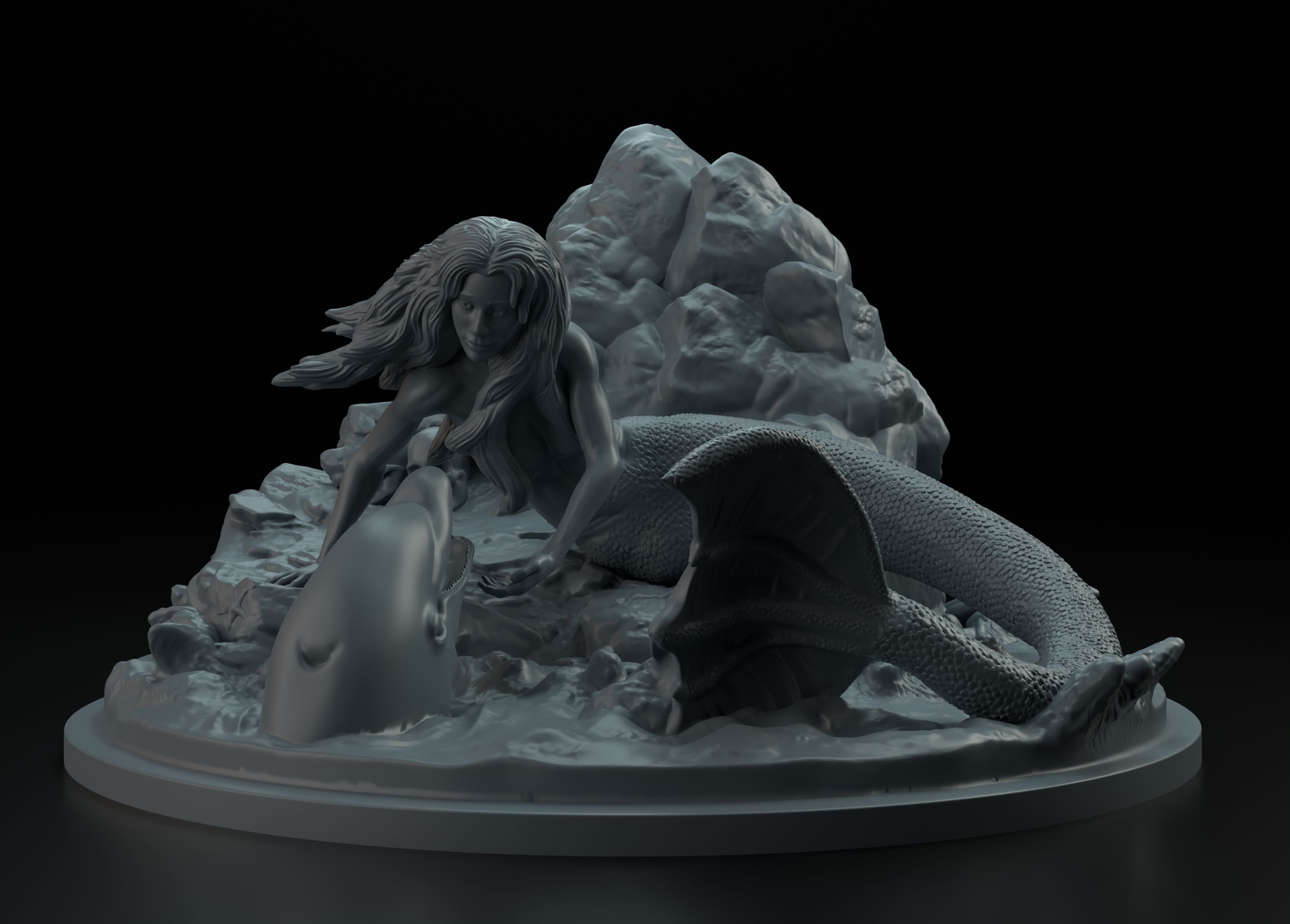 Mermaid intended for 3D printing 3D model 3D printable | CGTrader