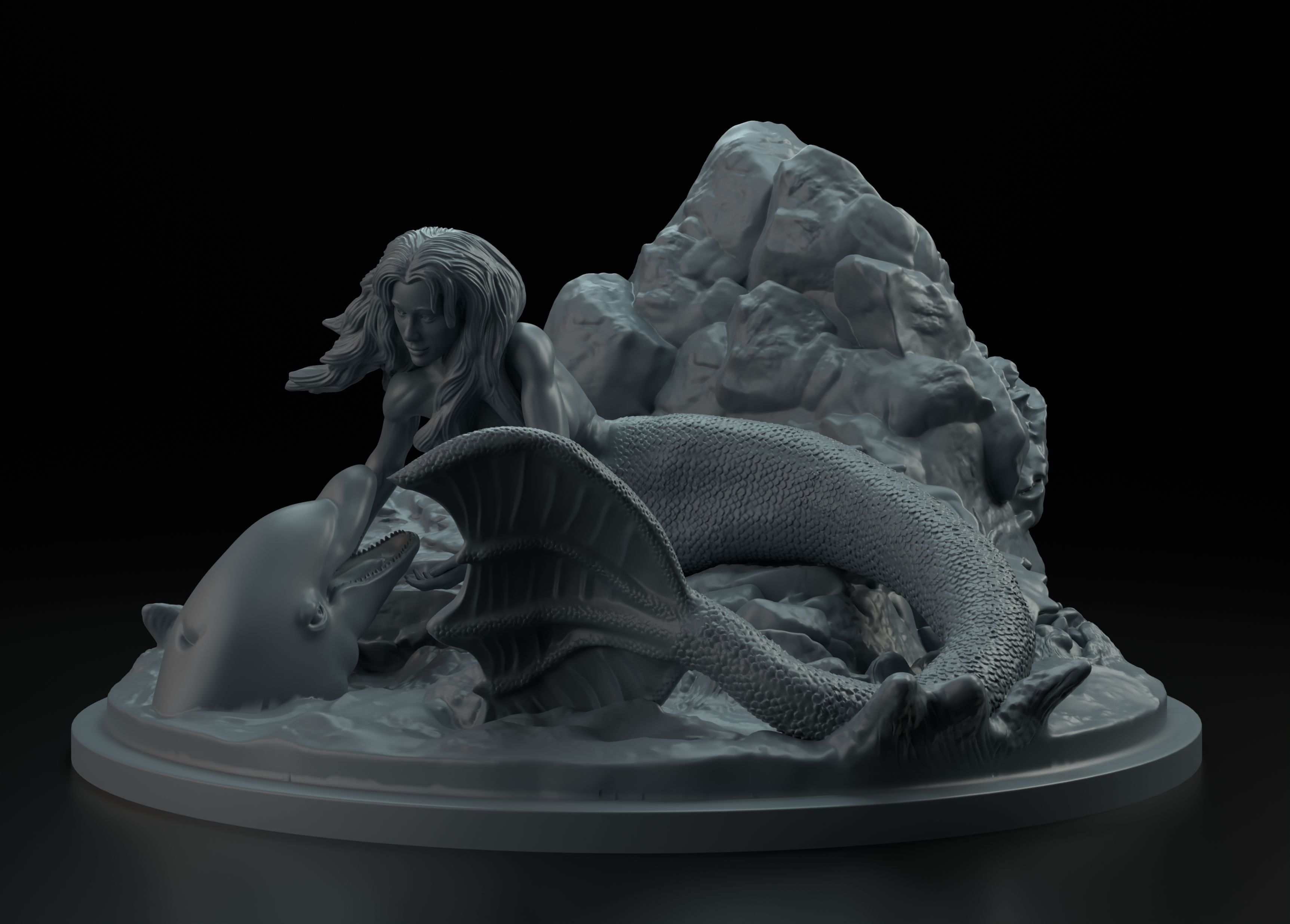 Mermaid intended for 3D printing 3D model 3D printable | CGTrader