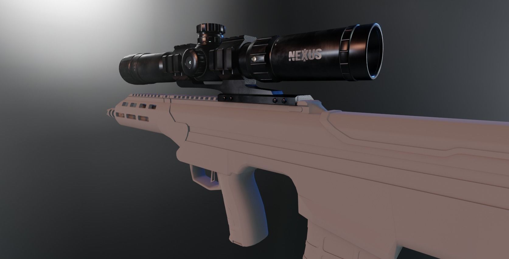 3D model TACTICAL Sniper Scope Game Ready VR / AR / low-poly | CGTrader