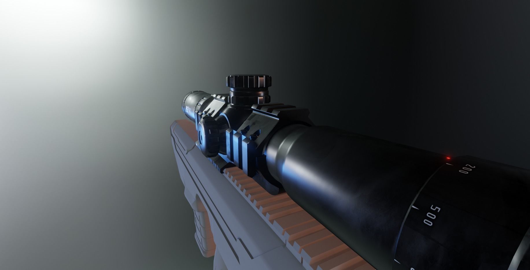 3D model TACTICAL Sniper Scope Game Ready VR / AR / low-poly | CGTrader