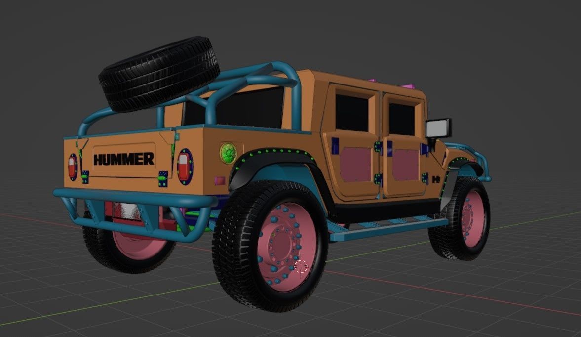 Hummer H1 rugged 3D model | CGTrader