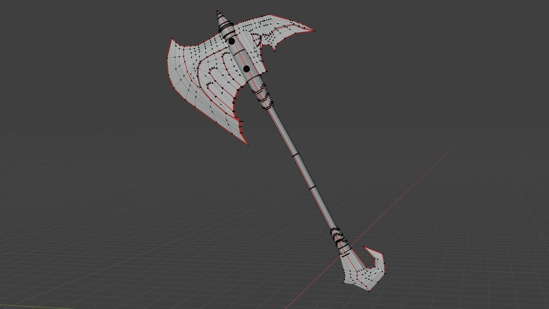 3D model The dark knights axe PBR Low-Poly Game READY VR / AR / low ...