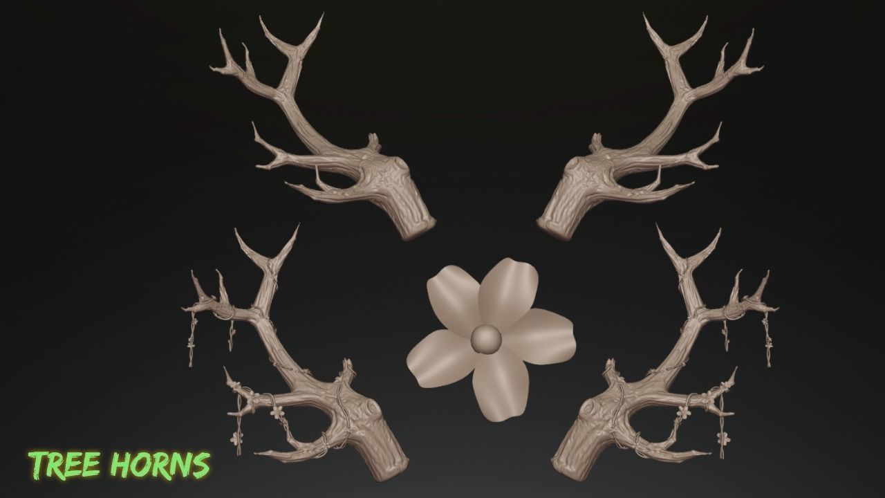 Tree Horns 3D model | CGTrader