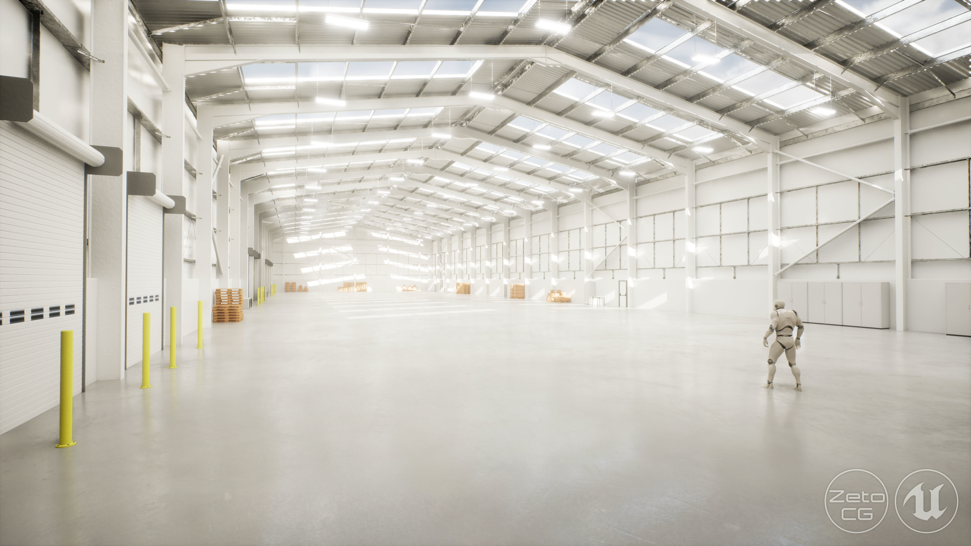 3D model Industrial Warehouse Interior 11b - Textured - UE5 - Blender ...