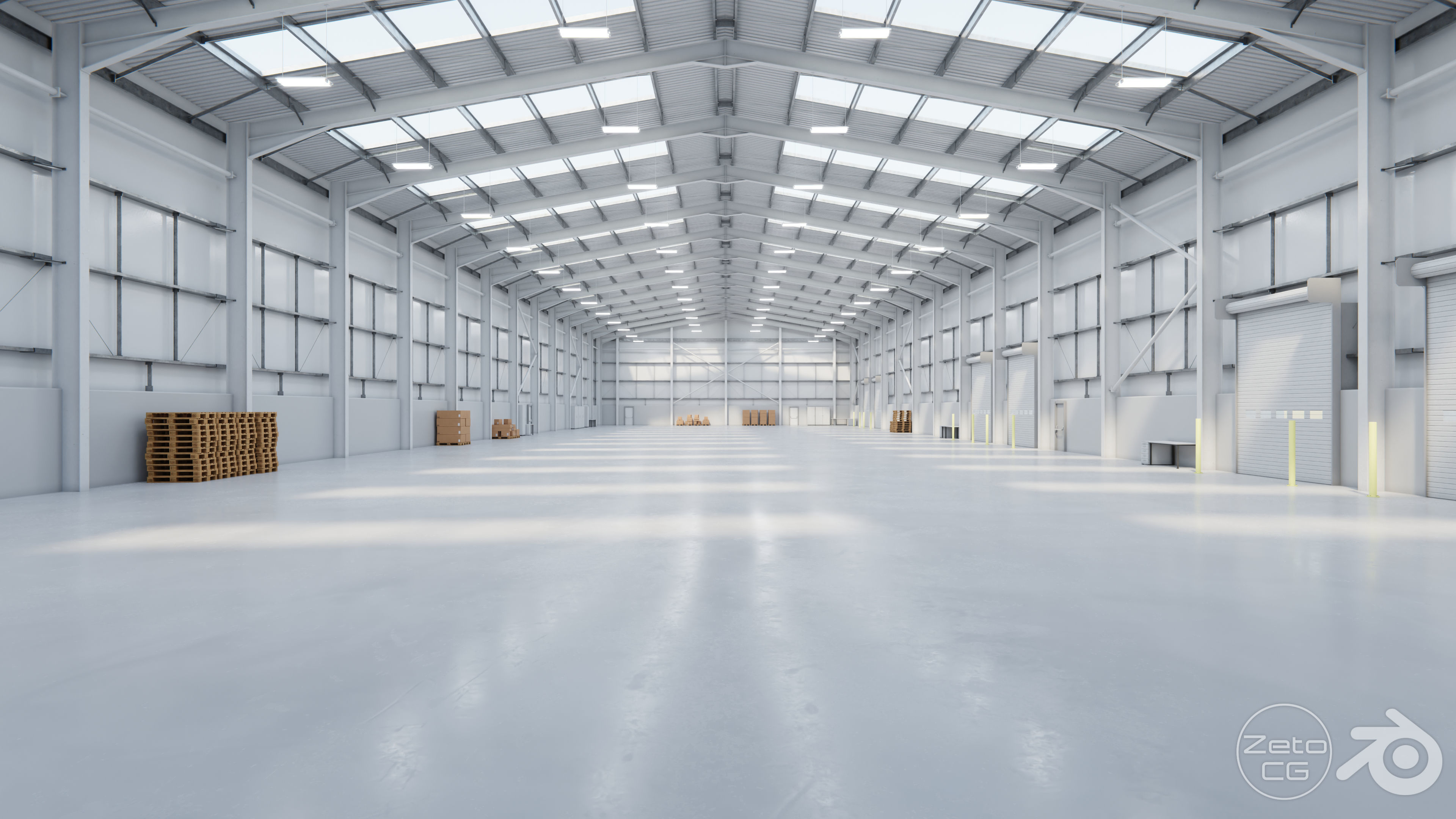 3D model Industrial Warehouse Interior 11b - Textured - UE5 - Blender ...