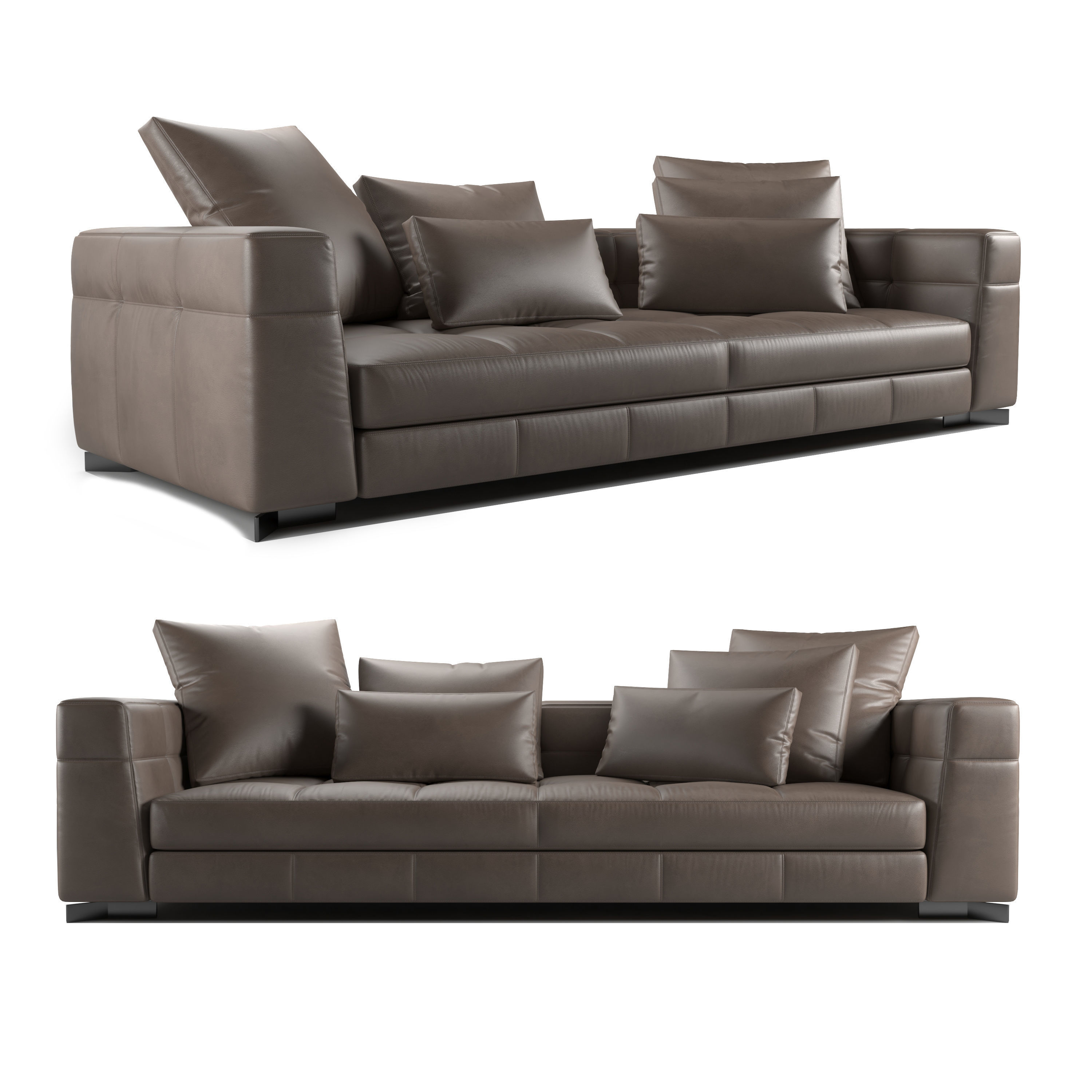 Minotti blazer leather sofa 3D model | CGTrader