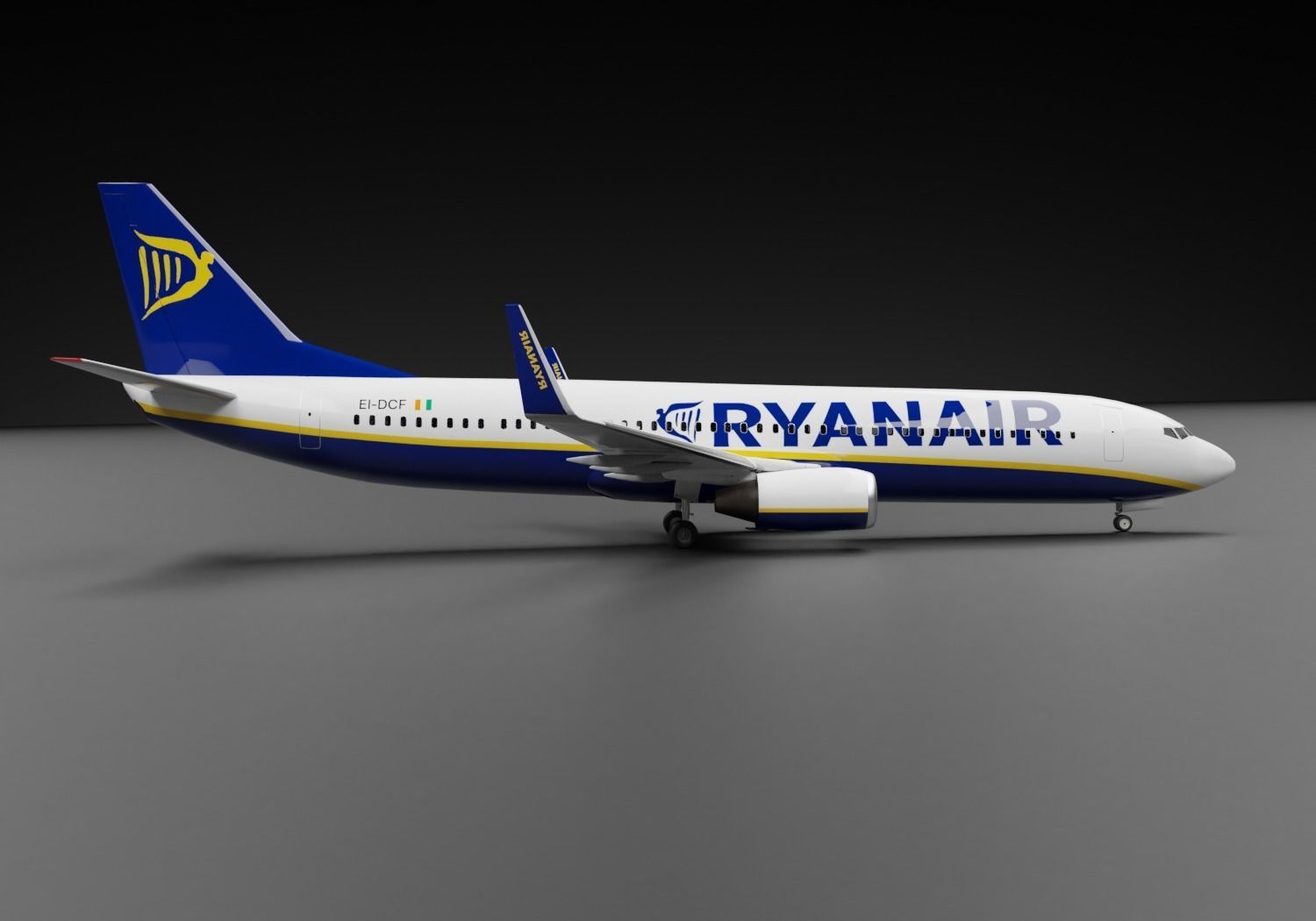 Boeing 737-800 Ryanair Livery 3D model | CGTrader