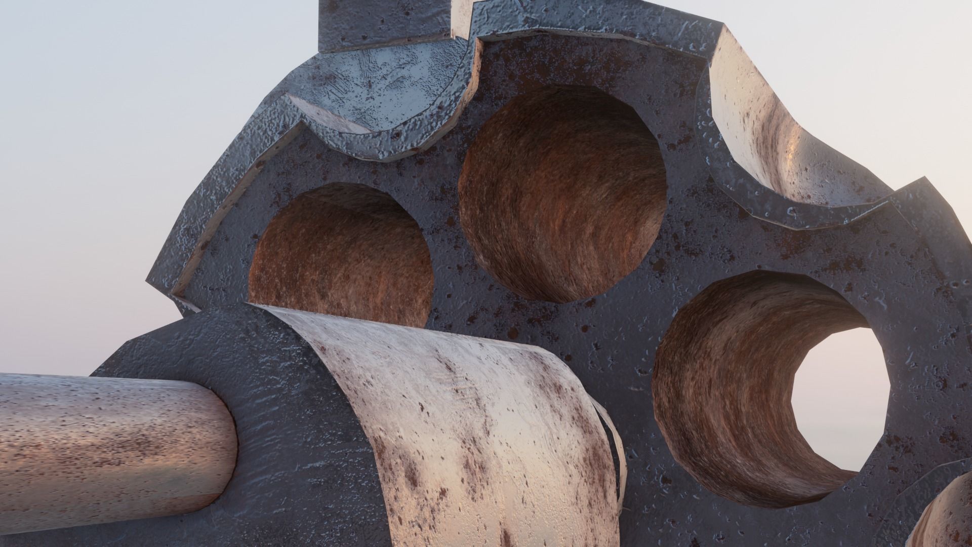 3D model Rusty Old Colt Python 357 mag Revolver VR / AR / low-poly ...