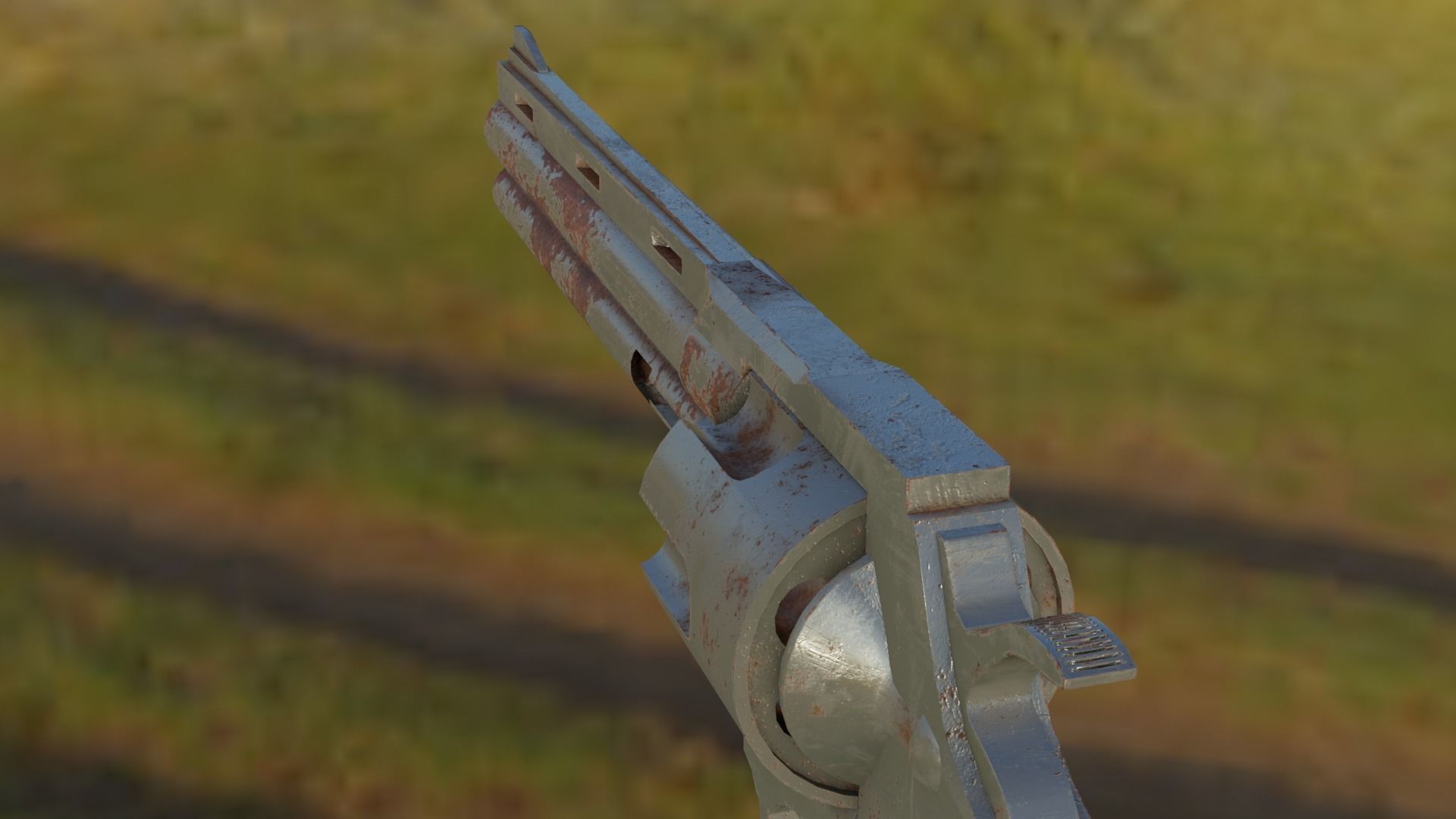 3D model Rusty Old Colt Python 357 mag Revolver VR / AR / low-poly ...