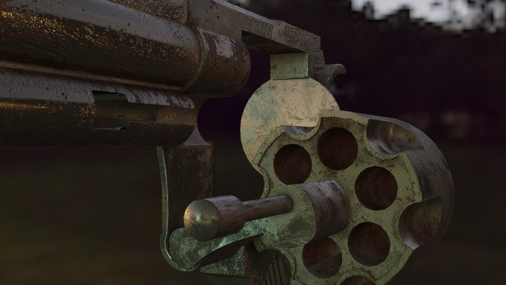 3D model Rusty Old Colt Python 357 mag Revolver VR / AR / low-poly ...